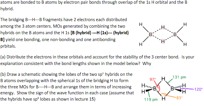 Solved 7. Another case of 3 center 2 electron bonding is | Chegg.com