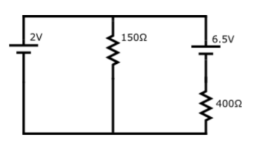 Solved Find the current passing through 150 ohm and 400 ohm | Chegg.com