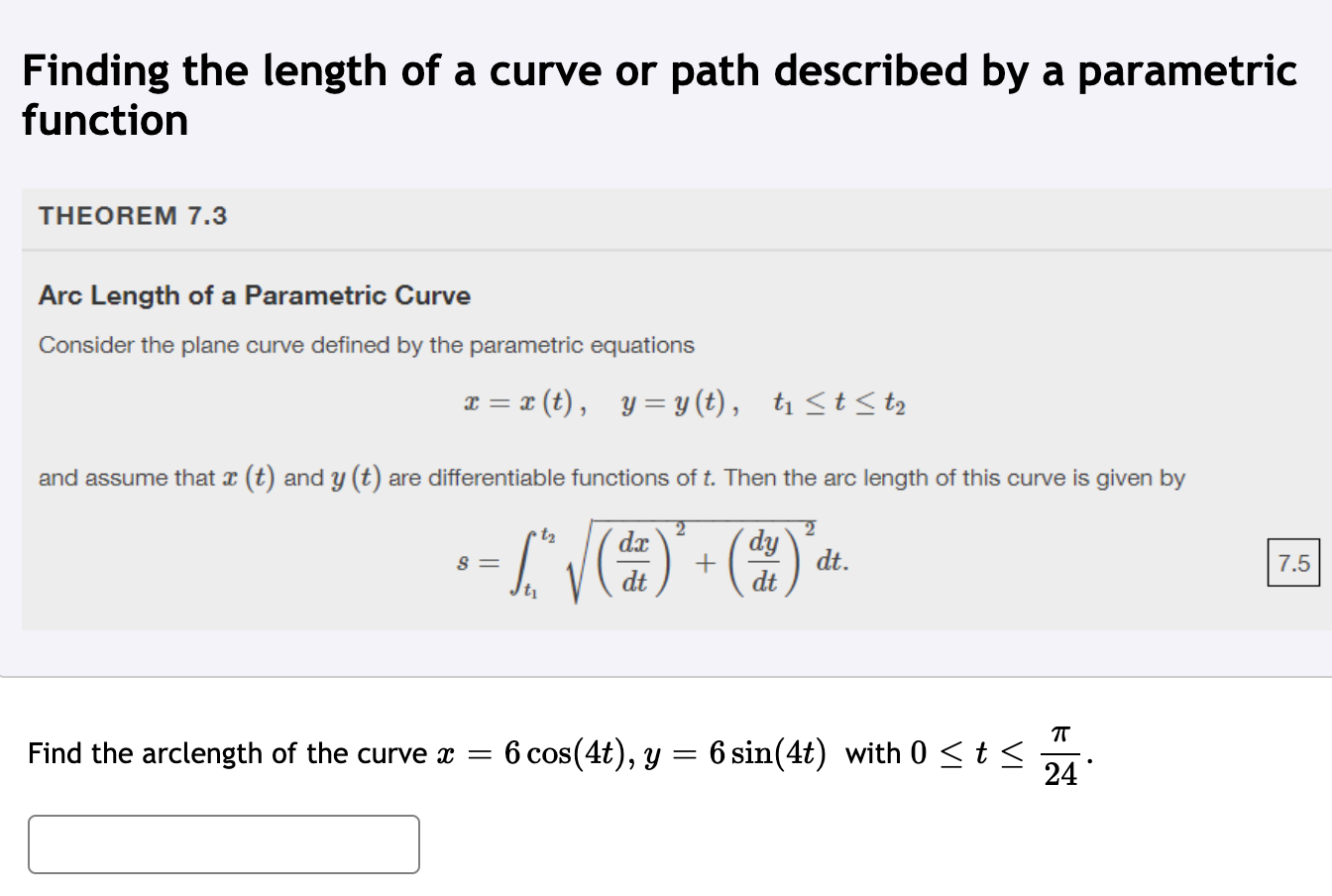 Solved Finding the length of a curve or path described by a | Chegg.com