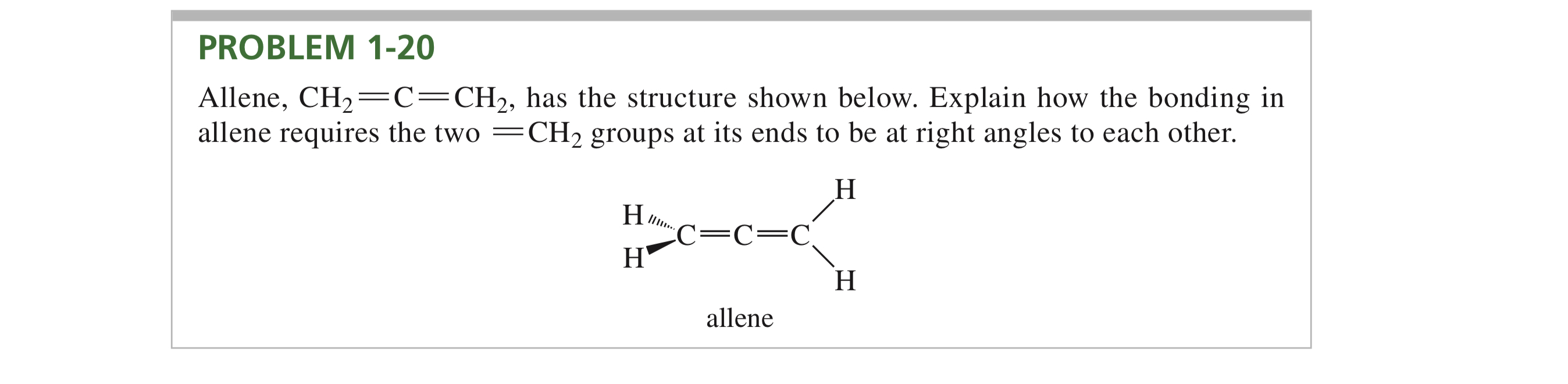 Solved Allene, CH2=C=CH2, has the structure shown below. | Chegg.com