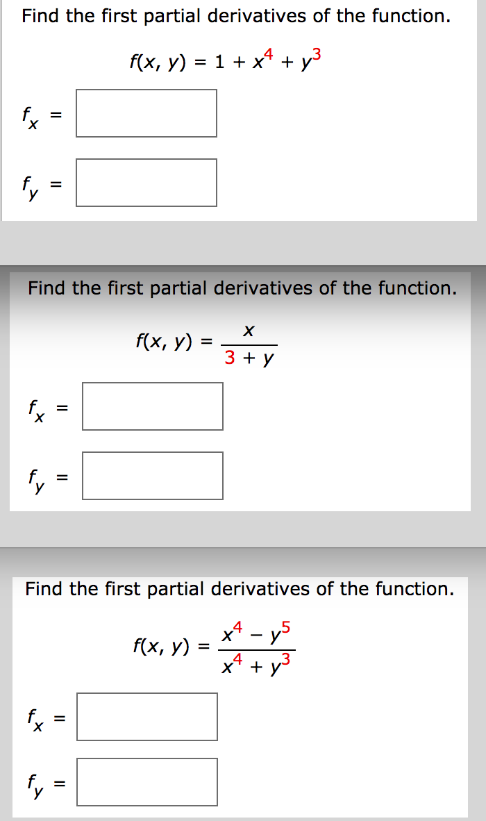 Solved Find the first partial derivatives of the function. | Chegg.com