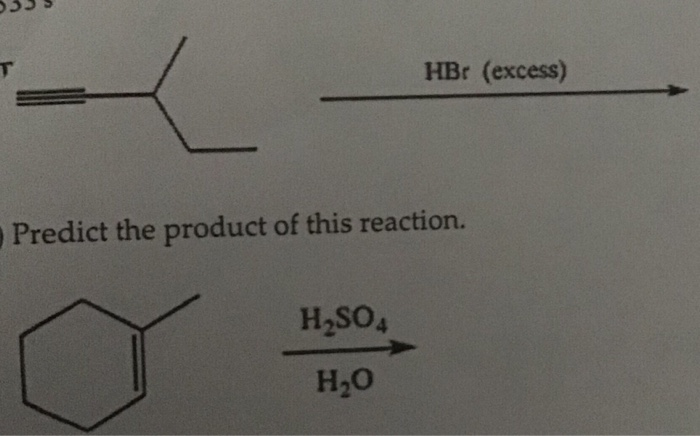 Solved HBr (excess) Predict the product of this reaction. | Chegg.com
