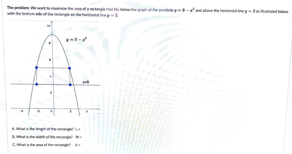 Solved The problem: We want to maximize the area of a | Chegg.com