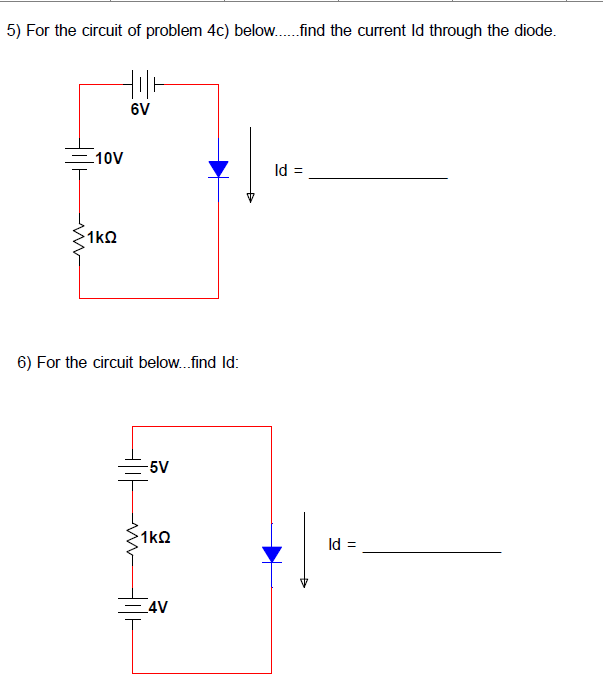 Solved 5) For the circuit of problem 4c) below.....find the | Chegg.com