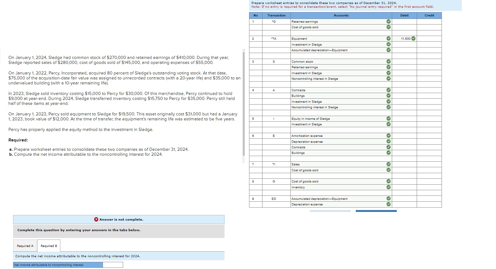 Solved On January 1, 2024, ﻿Sledge had common stock of | Chegg.com