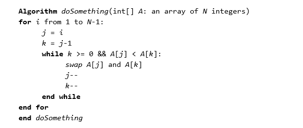 Solved For each pseudocode, give a thorough mathematical | Chegg.com