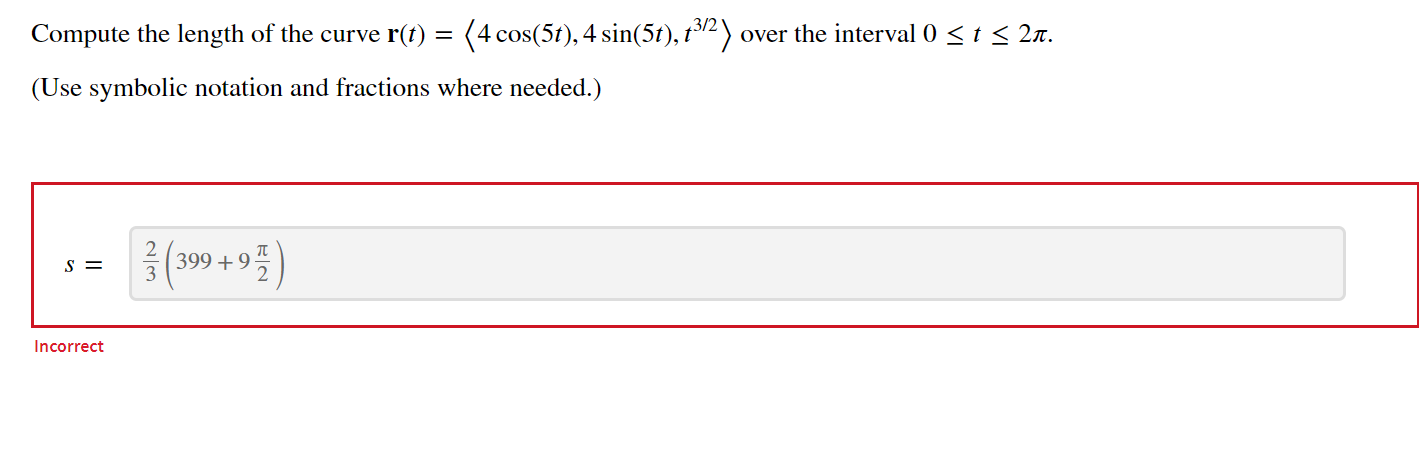 Solved Compute the length of the curve | Chegg.com
