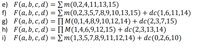 Solved 1. Simplify the following functions using a K-map and | Chegg.com