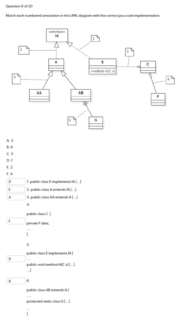 Question 8 of 2 Match each numbered annotation in | Chegg.com