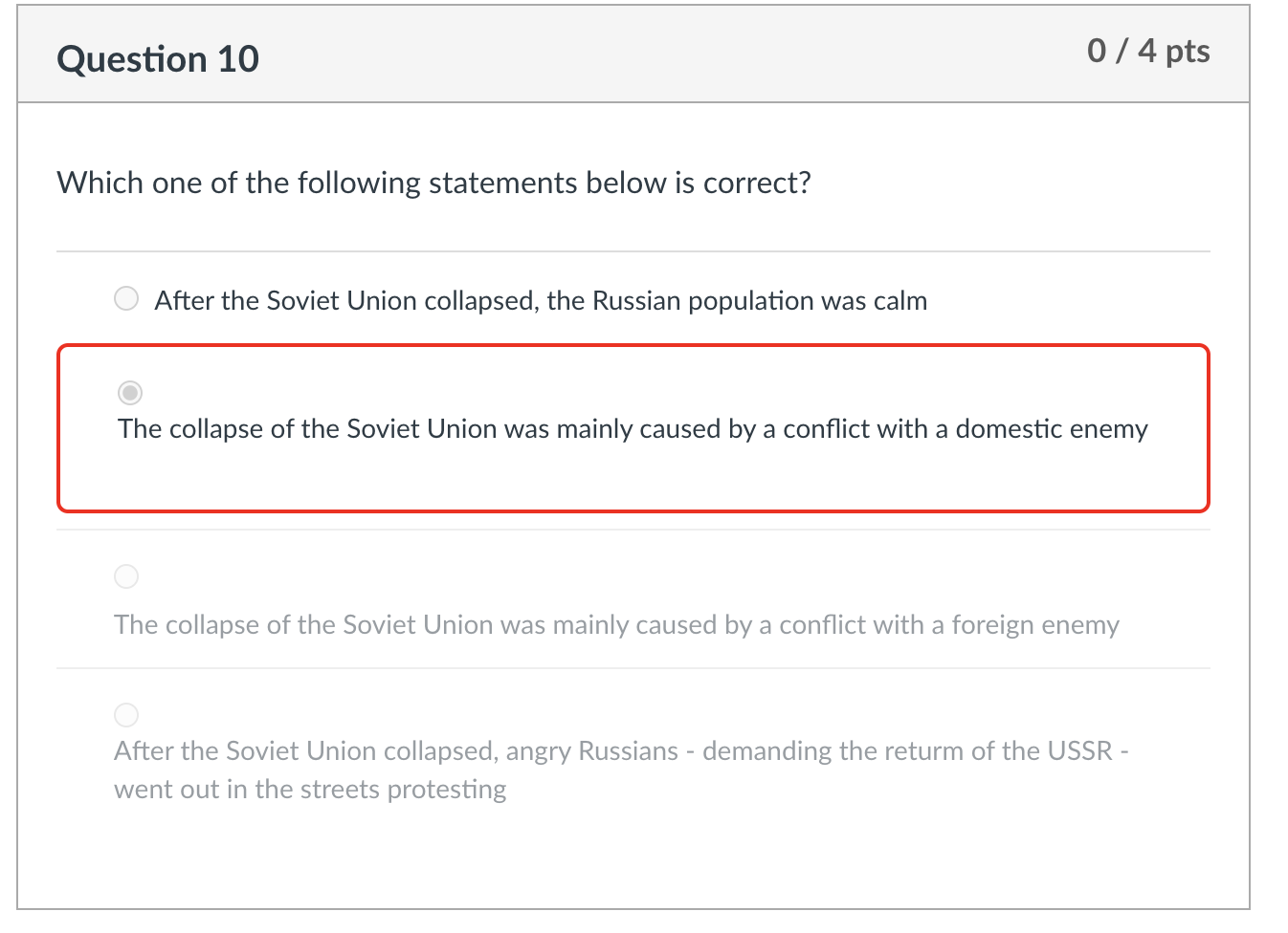 Solved ion 10 0 4 Pts Which One Of The Following Chegg