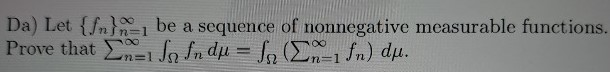 Solved Da) Let {Sn}n=1 be a sequence of nonnegative | Chegg.com