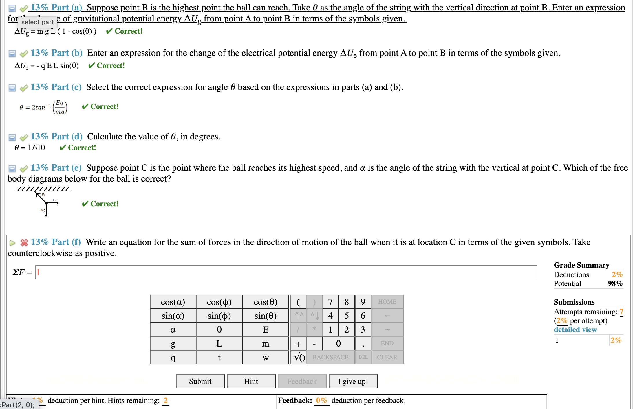 Solved A small ball with charge q = 12.4 μC and mass m = | Chegg.com
