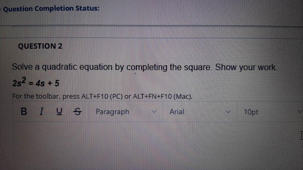 Solved Question Completion Status: QUESTION 2 Solve a | Chegg.com
