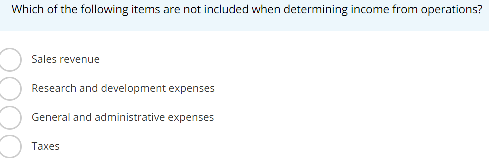 Solved Which of the following items are not included when | Chegg.com