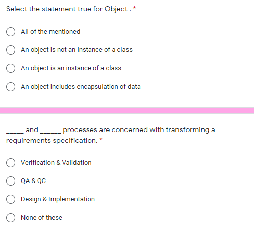 Solved Select the statement true for Object. * All of the | Chegg.com