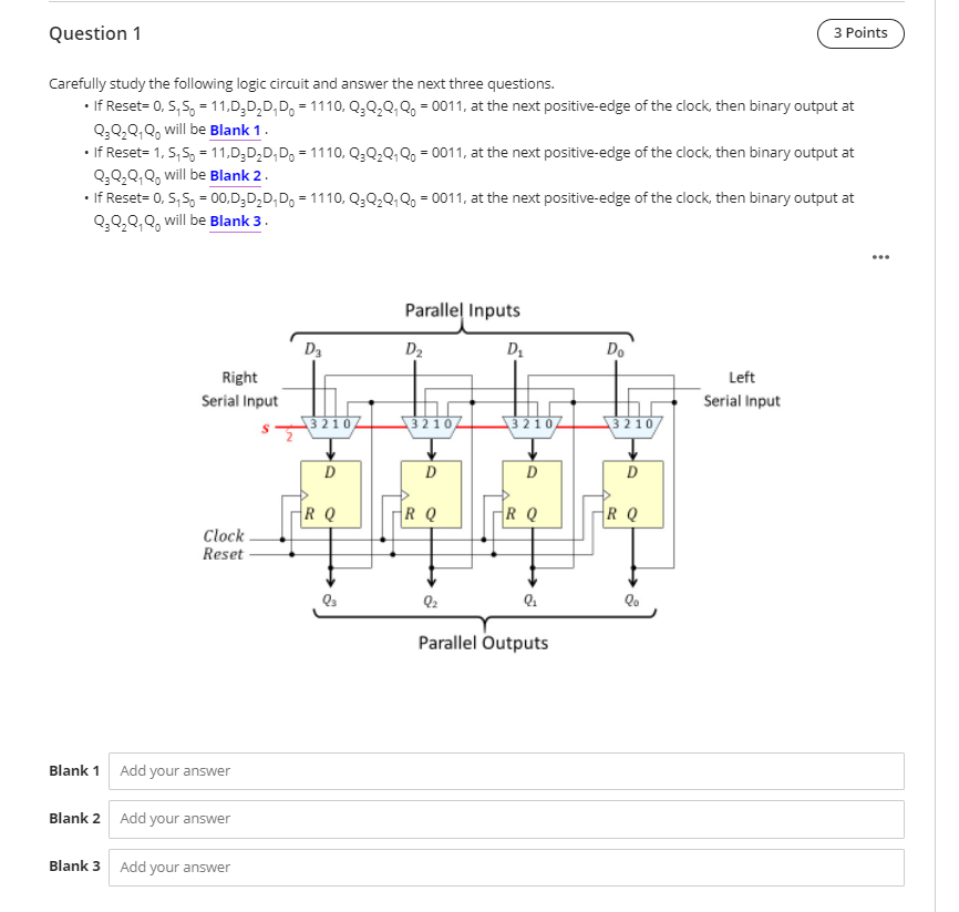 Solved Question 1 3 Points Carefully study the following | Chegg.com