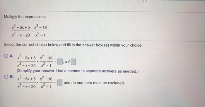 Solved Find all numbers that must be excluded from the | Chegg.com