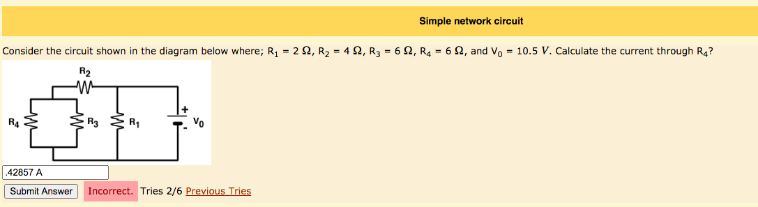 Solved Simple network circuit Consider the circuit shown in | Chegg.com