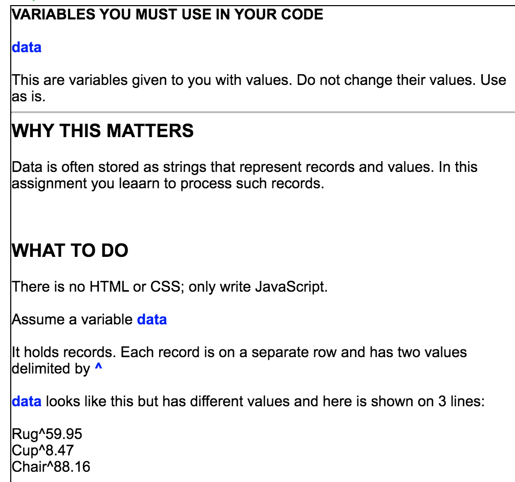 Solved VARIABLES YOU MUST USE IN YOUR CODE data This are | Chegg.com