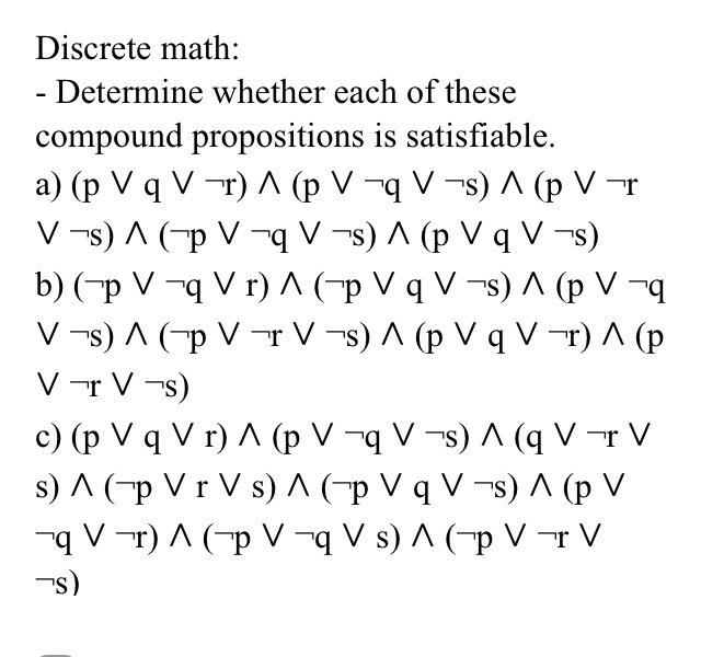 Solved Discrete math: Determine whether each of these | Chegg.com