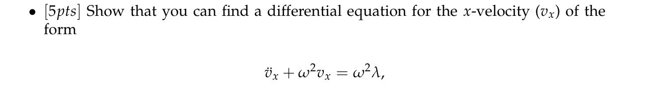 Solved - [5pts] Show that you can find a differential | Chegg.com