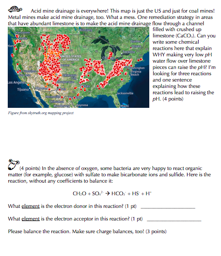 Solved Toronto UNITED STATES OF AMERICA Acid mine drainage | Chegg.com