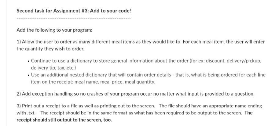 Solved Please help to complete my Python progam assignment. | Chegg.com