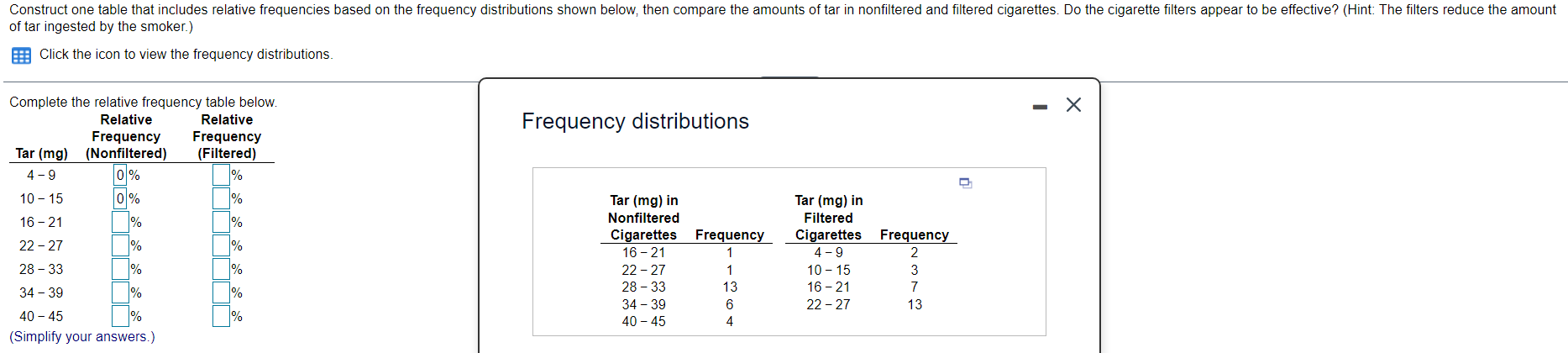 Solved Construct one table that includes relative | Chegg.com