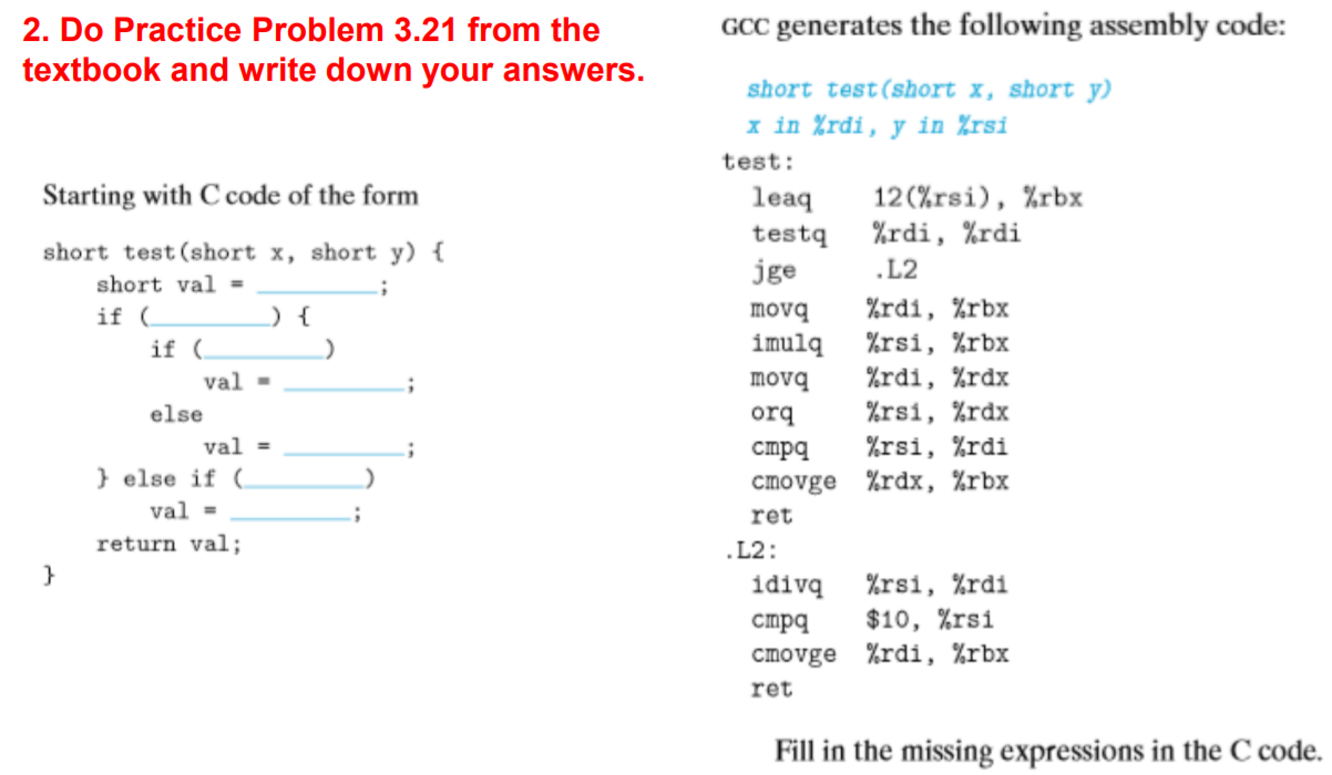 Solved Goc generates the following assembly code: 1. Do | Chegg.com