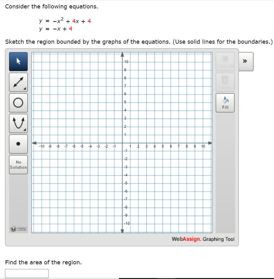 Solved Consider the following equations. y = -x2 + 4x + 4 y | Chegg.com