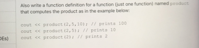 Solved Also write a function definition for a function (just | Chegg.com