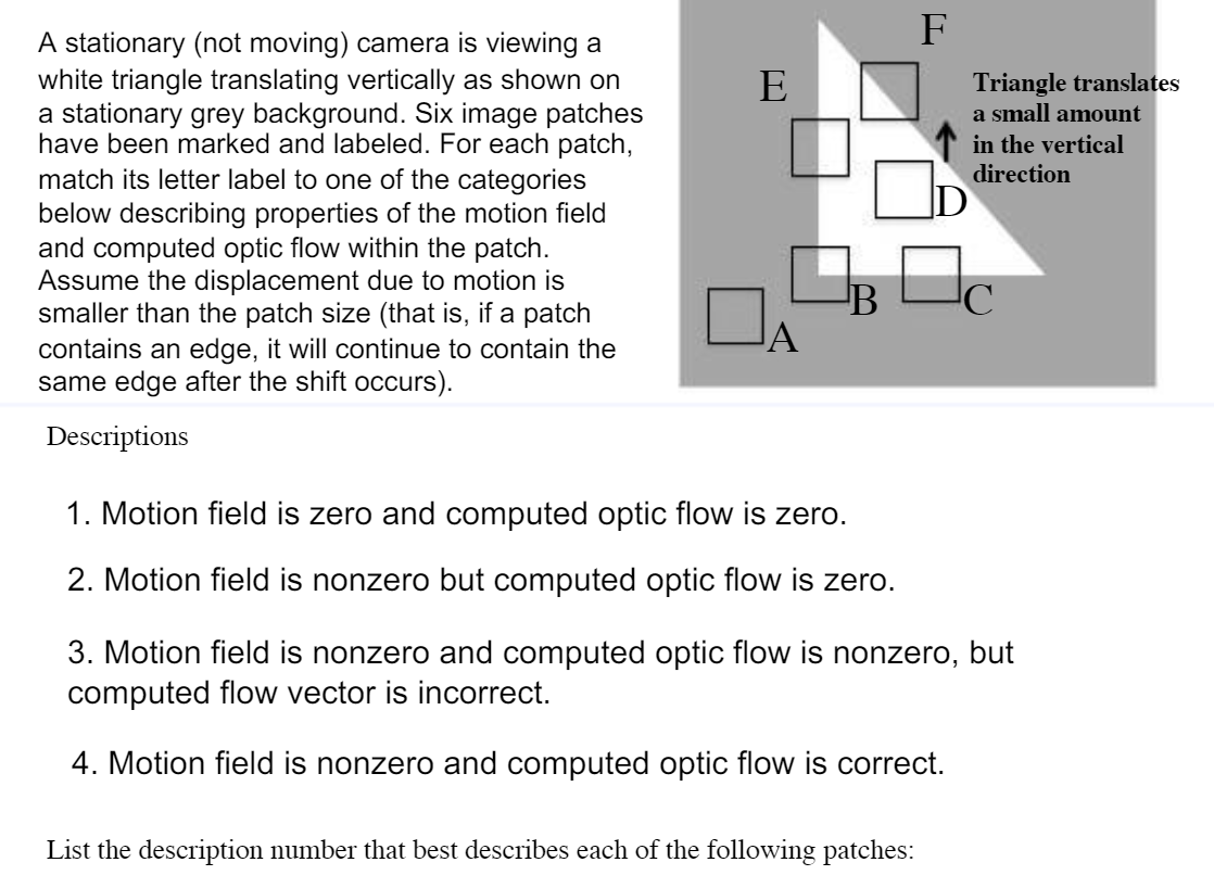 Solved A stationary (not moving) camera is viewing a white | Chegg.com