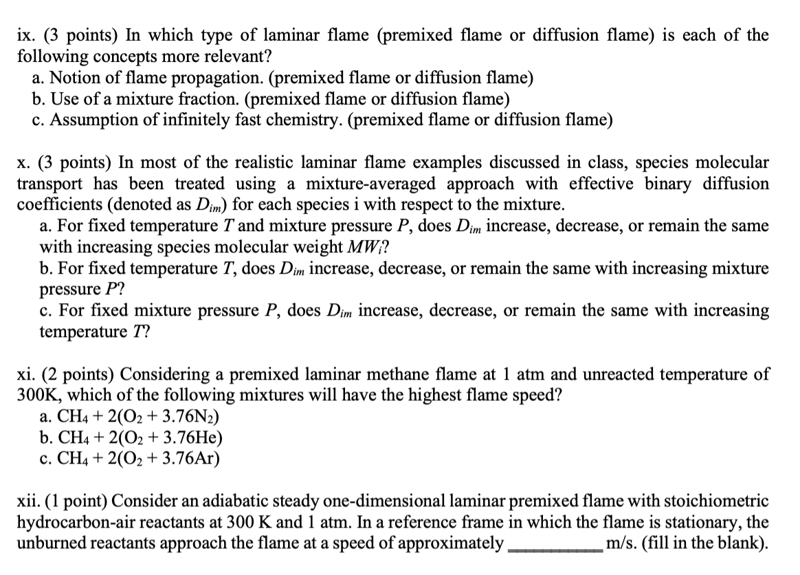 Solved 1. ( 25 points) General questions on combustions | Chegg.com Solved 1. ( 25 points) General questions on combustions | Chegg.com