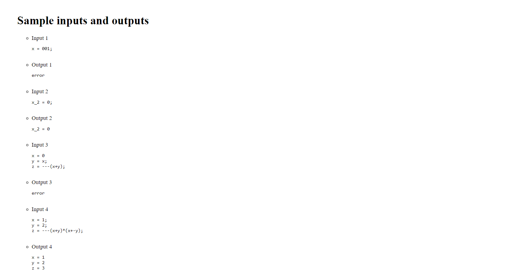 Solved Project 1. The following defines a simple language, | Chegg.com