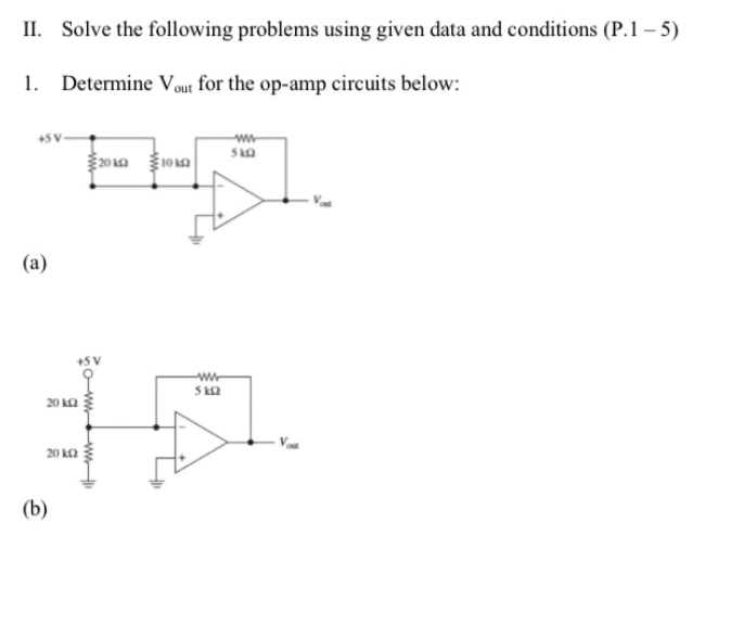 Solved Ii Solve The Following Problems Using Given Data And 