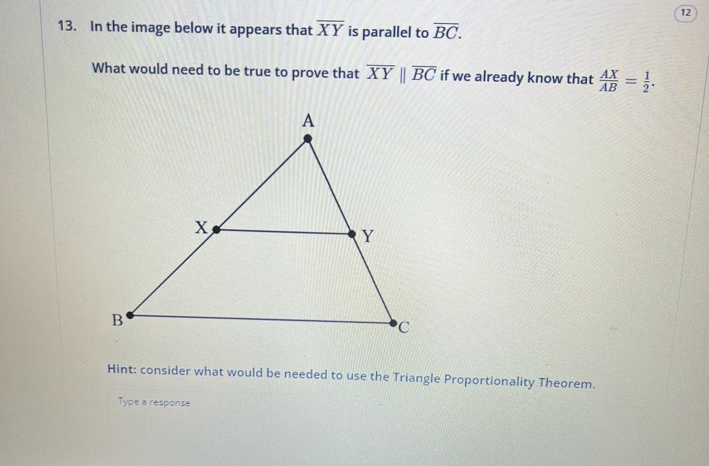 Solved 3. In the image below it appears that XY is parallel | Chegg.com