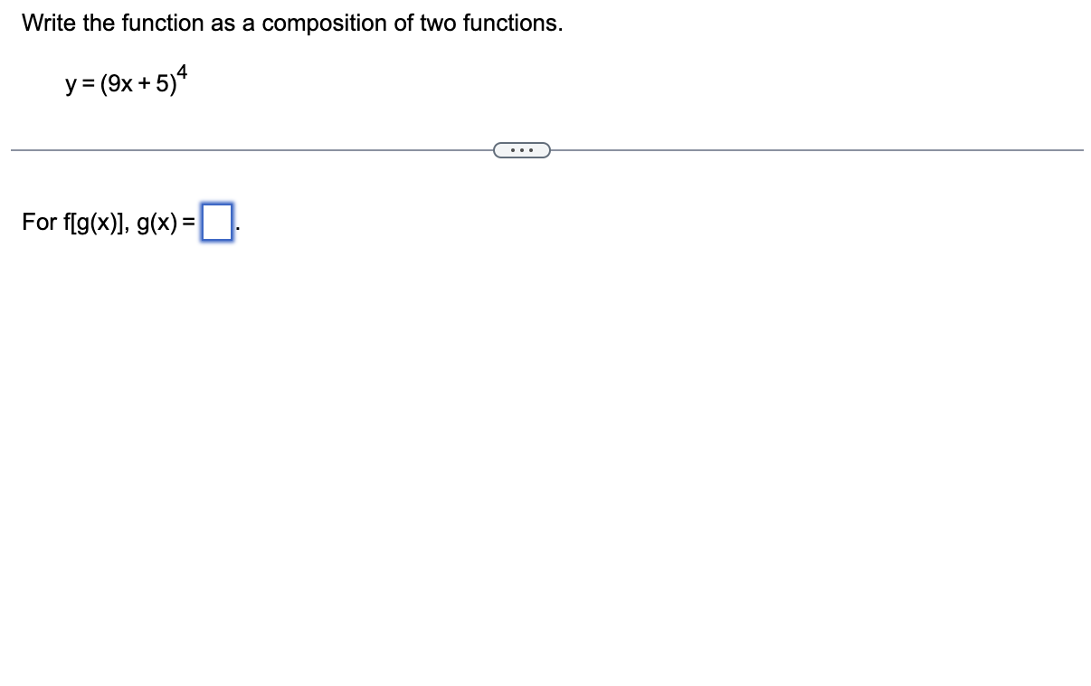 Solved Write the function as a composition of two functions. | Chegg.com