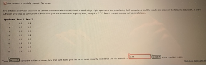 Solved Your Answer Is Partially Correct Try Again Two