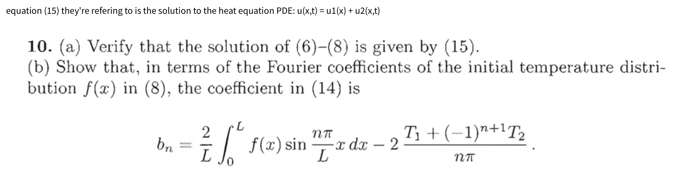 Solved Nonzero Boundary Conditions Consider the heat | Chegg.com