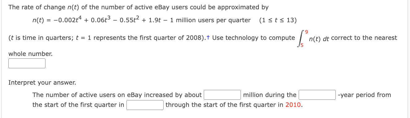 Solved The rate of change \\( n(t) \\) of the number of | Chegg.com