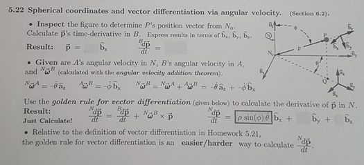 Solved 5.22 Spherical coordinates and vector differentiation | Chegg.com