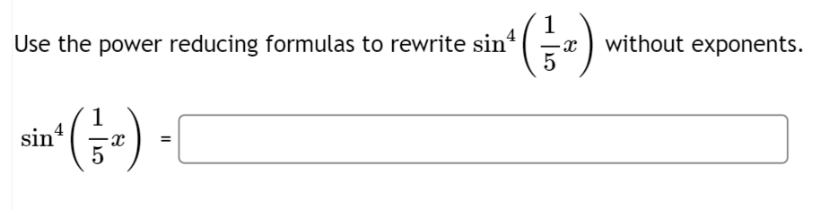 Solved 1 Use the power reducing formulas to rewrite sinº | Chegg.com
