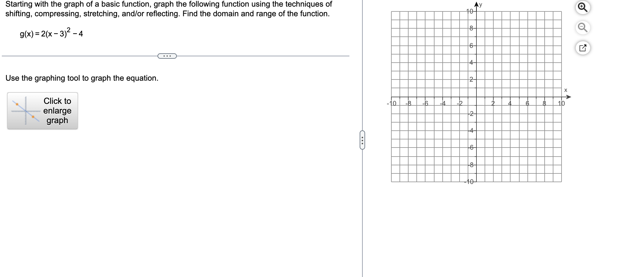 Solved Choose The Function That Matches The Given Graph 