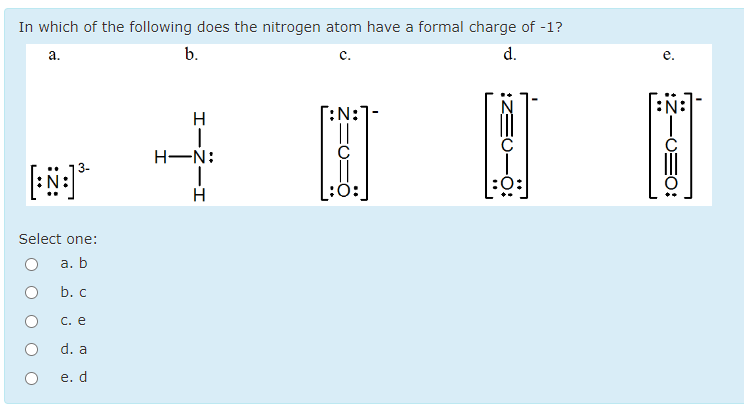 Solved In which of the following does the nitrogen atom have | Chegg.com