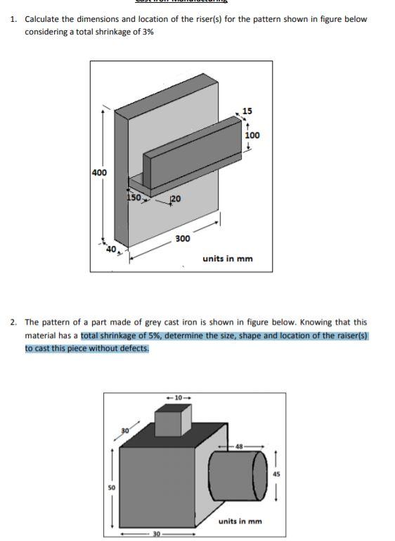 Solved 1. Calculate the dimensions and location of the | Chegg.com
