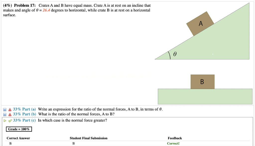 Solved (4\%) Problem 17: Crates A and B have equal mass. | Chegg.com