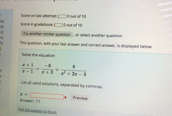 Solved Score on last attempt: 0 out of 10 Score in | Chegg.com