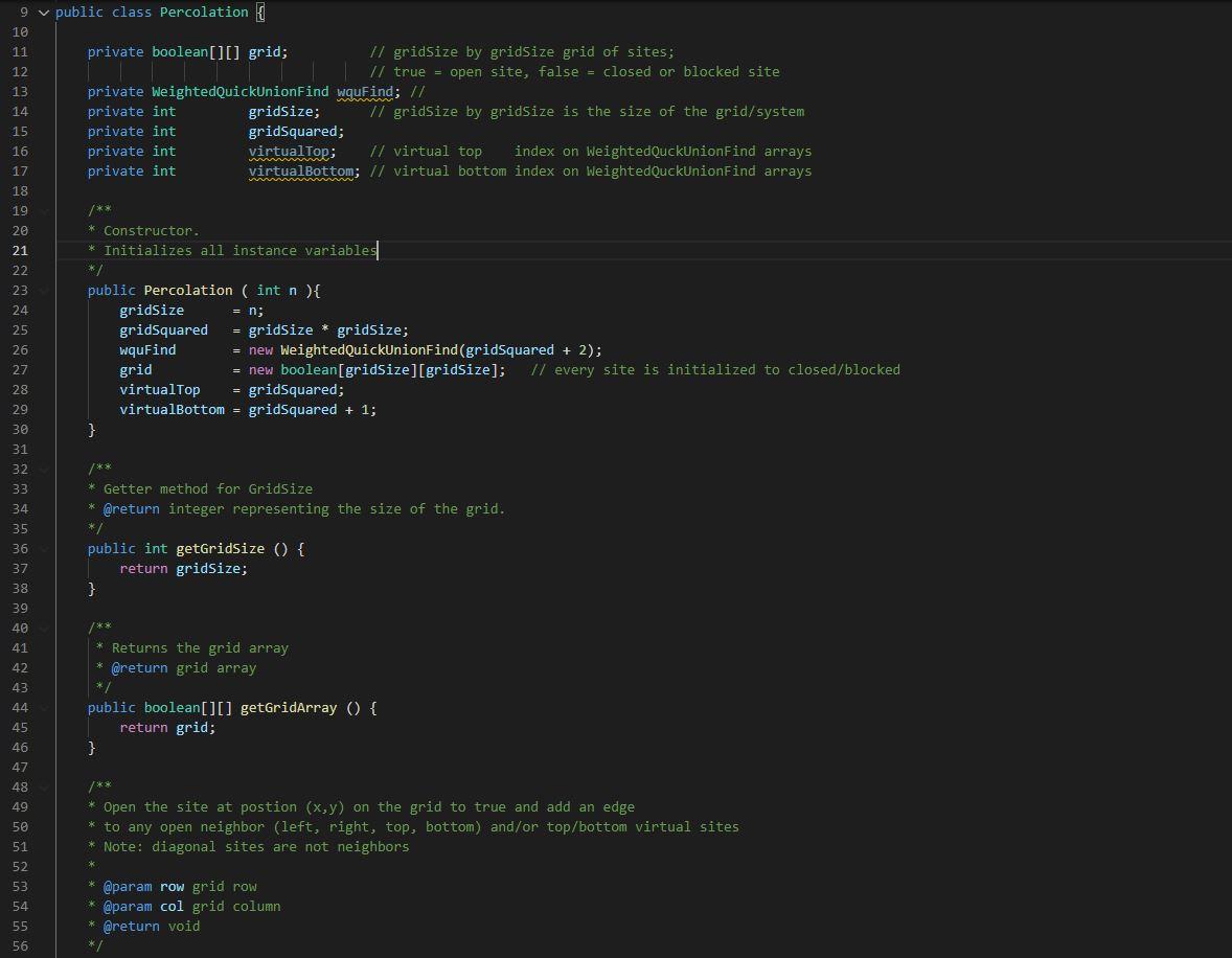 Solved Percolation - 110 course points The purpose of this | Chegg.com