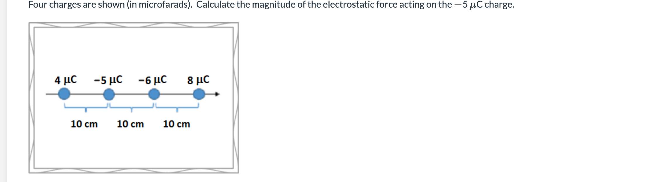 Solved Four charges are shown (in microfarads). Calculate | Chegg.com