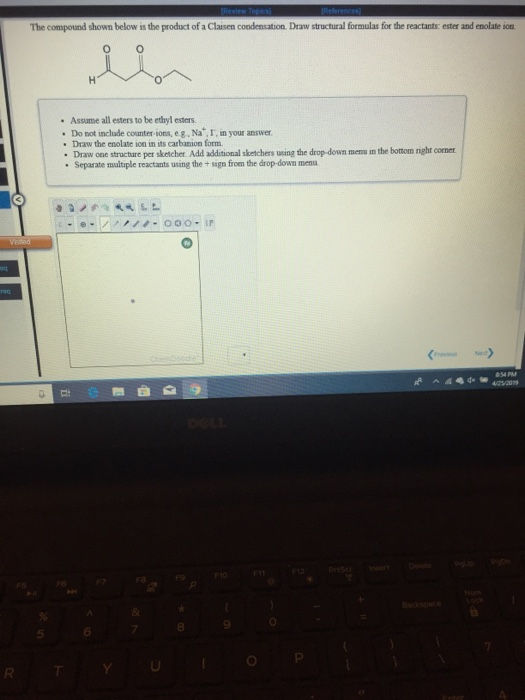 Solved ochem*The compound shown below is the product of a | Chegg.com